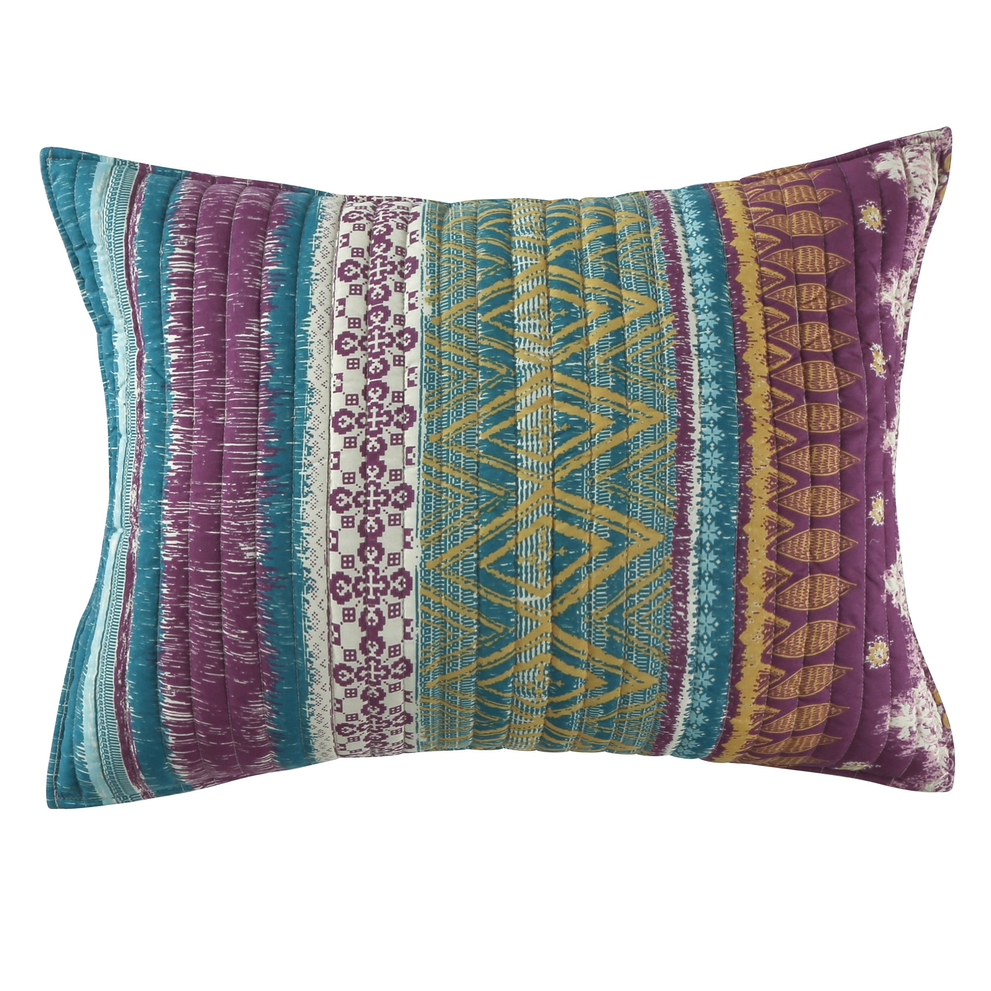 Global Trends Santa Fe 100% Cotton Quilted Bed Pillow Sham, King 20" x ...