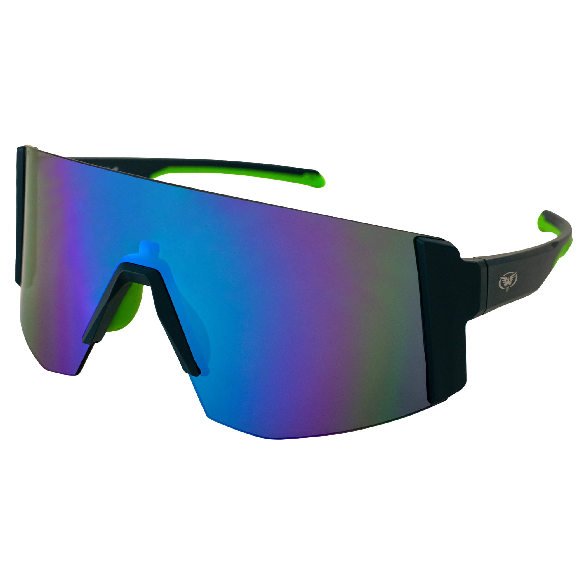 Global Vision Astro Safety Sunglasses ANSI Blue Frame w/ReflecTech Blue ...