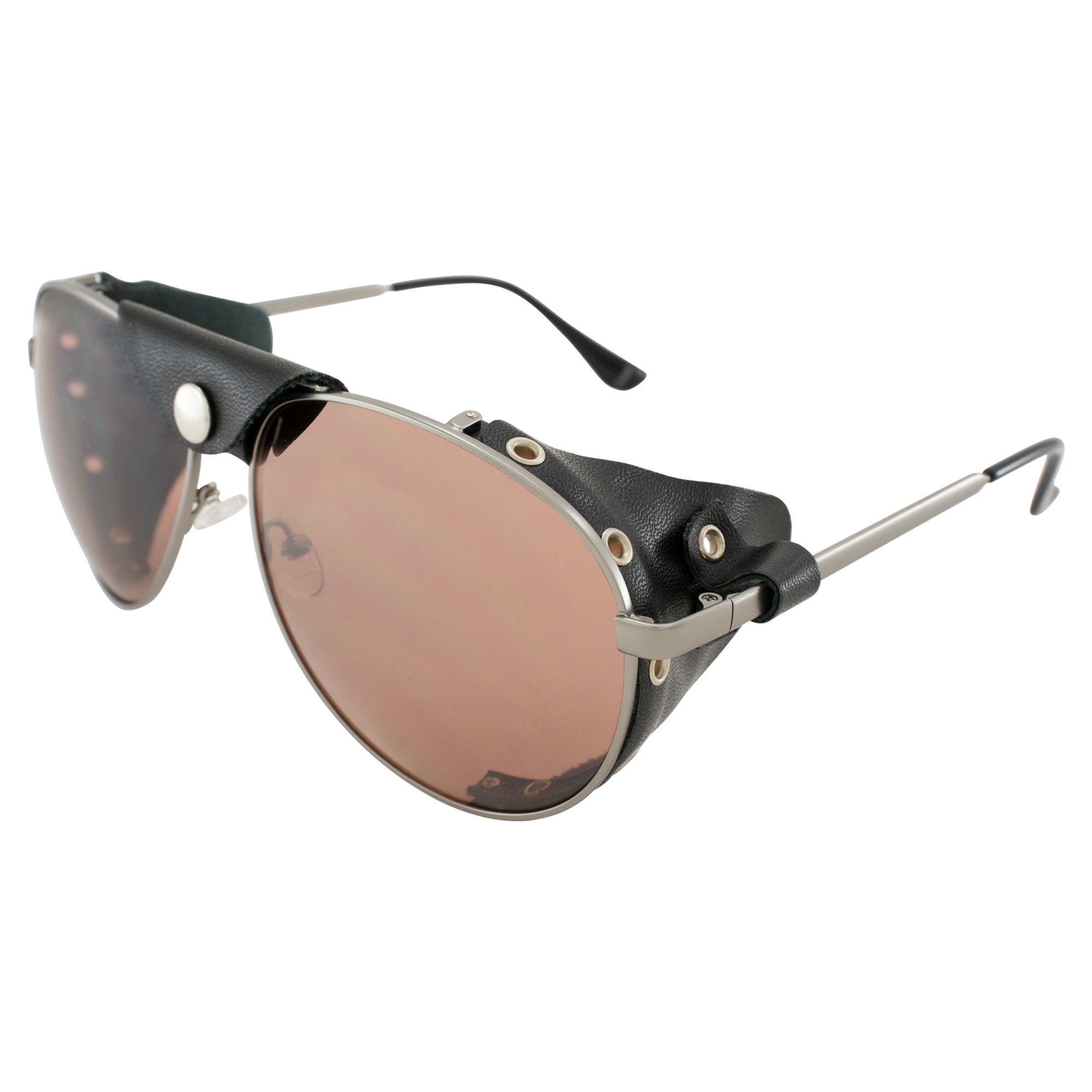Global Vision Aviator-3 Motorcycle Sunglasses w/Side Shields Gunmetal ...