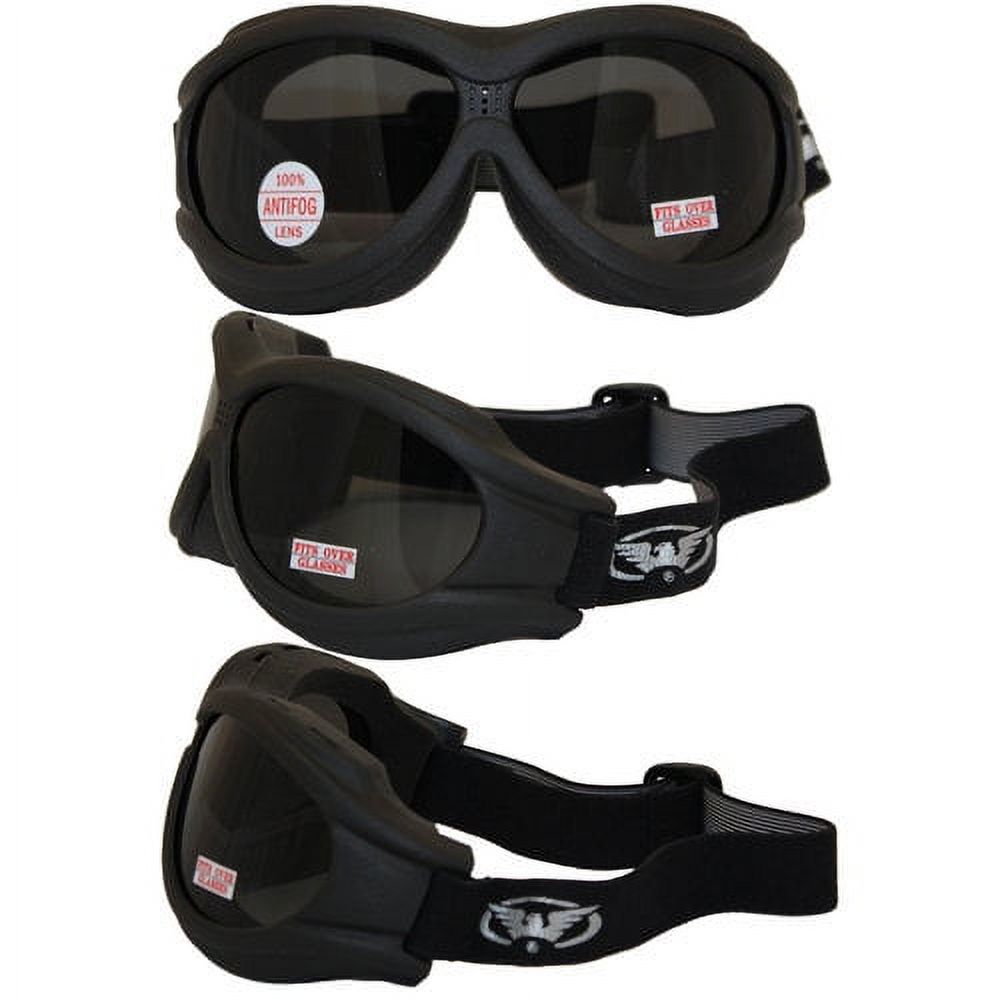 Global Vision BIGBENSM Big Ben Motorcycle Goggles (Black Frame/Smoke ...
