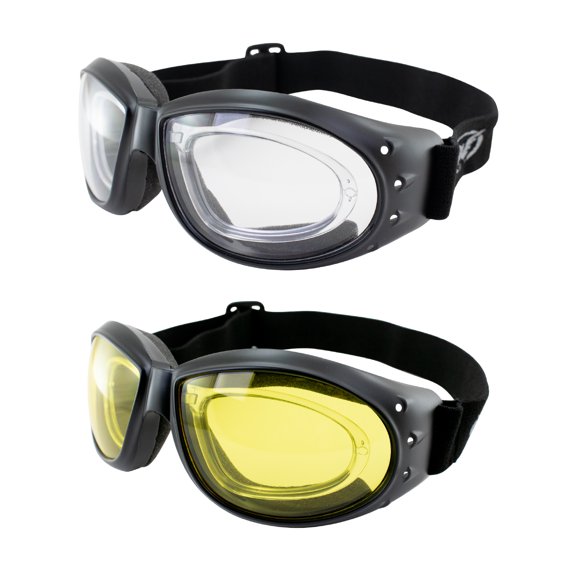 Global Vision Eliminator RX Padded Motorcycle Riding Goggles ANSI 2 ...