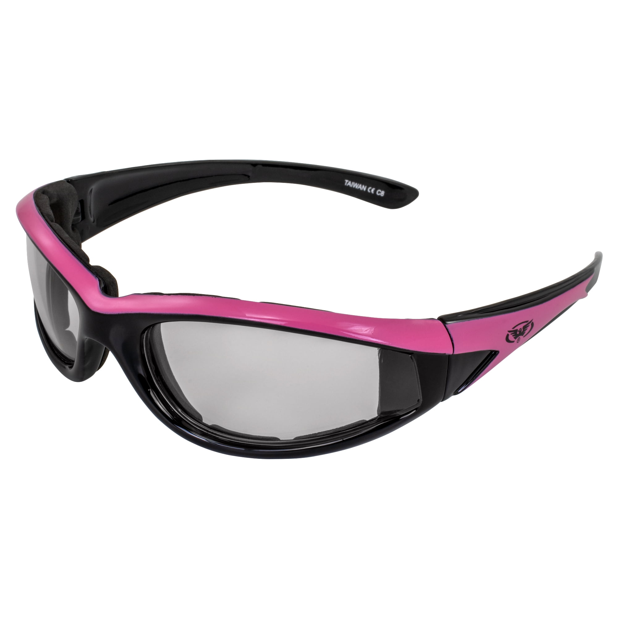 Global Vision Hawkeye 24 Motorcycle Sunglasses Pink and Black Dual ...