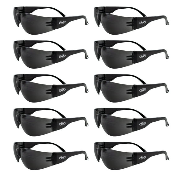 Global Vision Rider Safety Glasses Super Dark Lens ANSI Z87.1 Certified ...