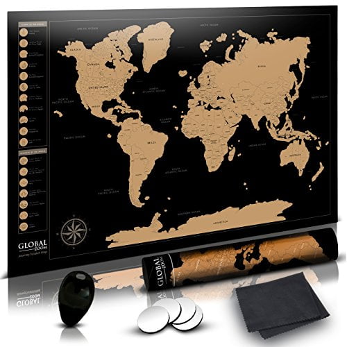 Global Zoom Scratch-Off World Map with US States-Track Travel Routes ...
