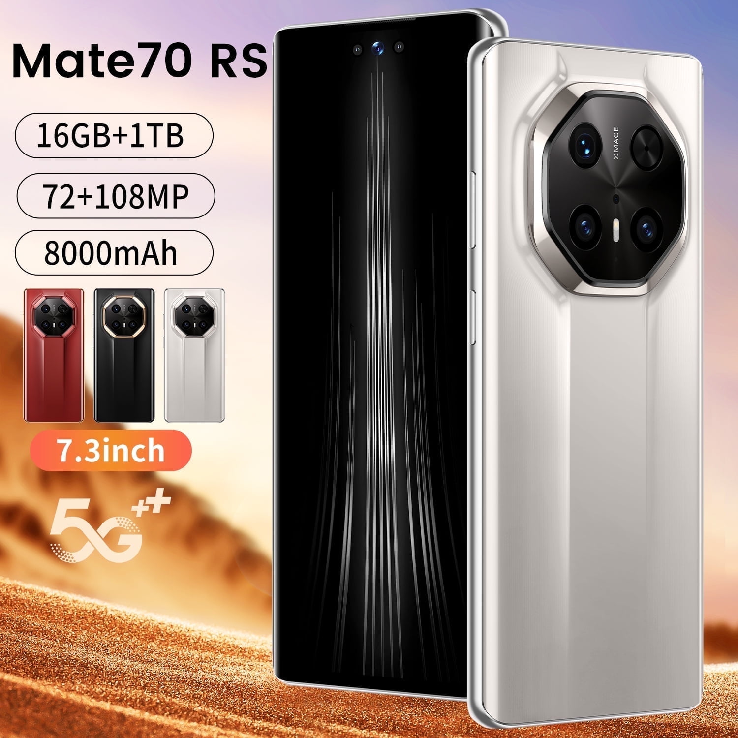 Global version MATE70 RS Mobile Phones 7.3HD Cellphones 16GB+1TB ...