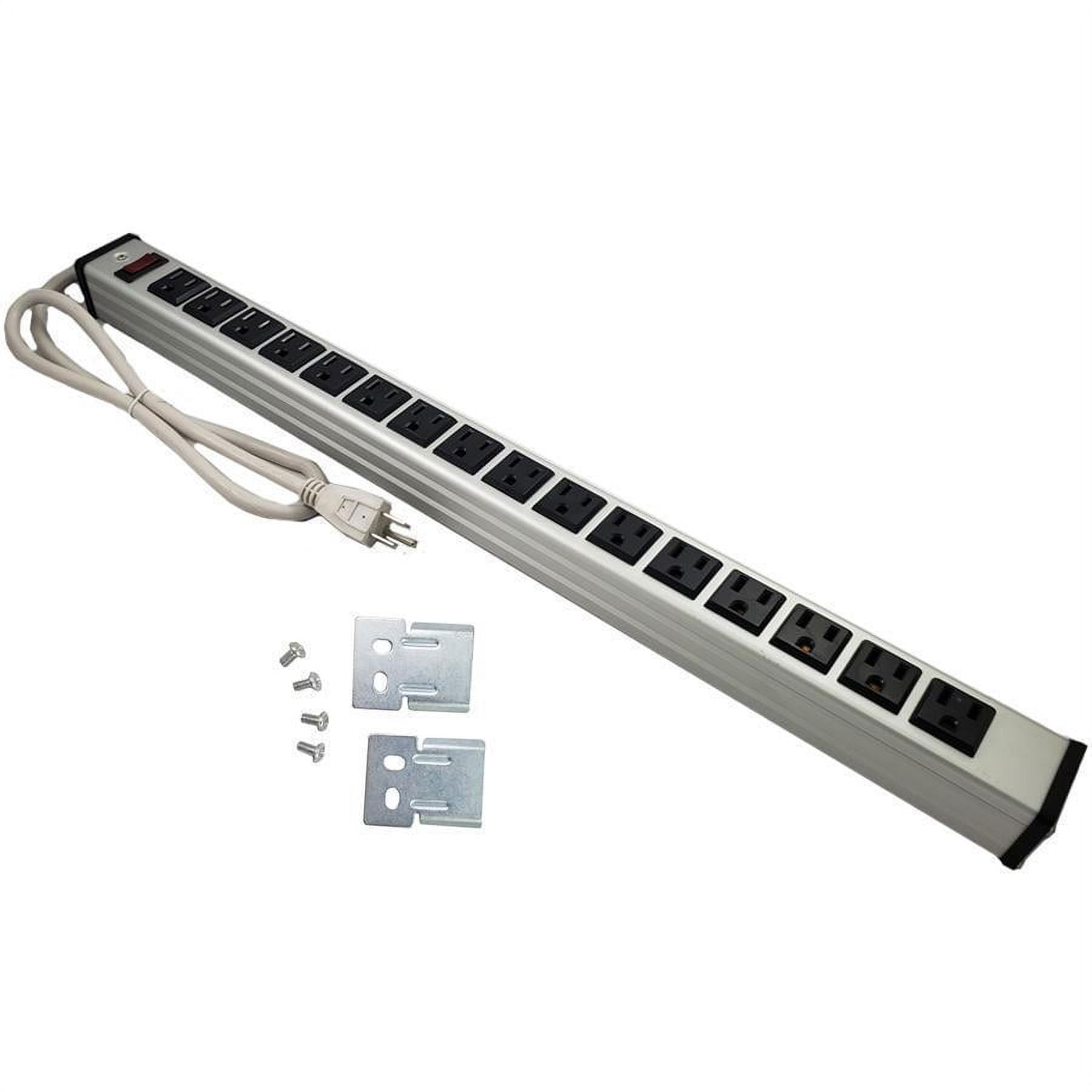 GlobalTone Power Bar Power Strip 16 Outlets with 15A Circuit Breaker 3 ...