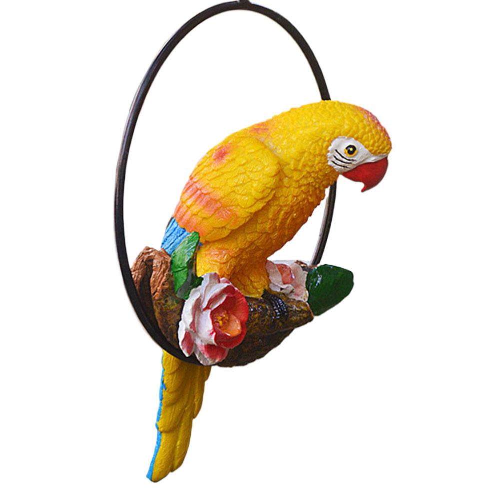 GlobalVista Garden Tree Resin Parakeet Hanging Ornaments Weatherproof ...