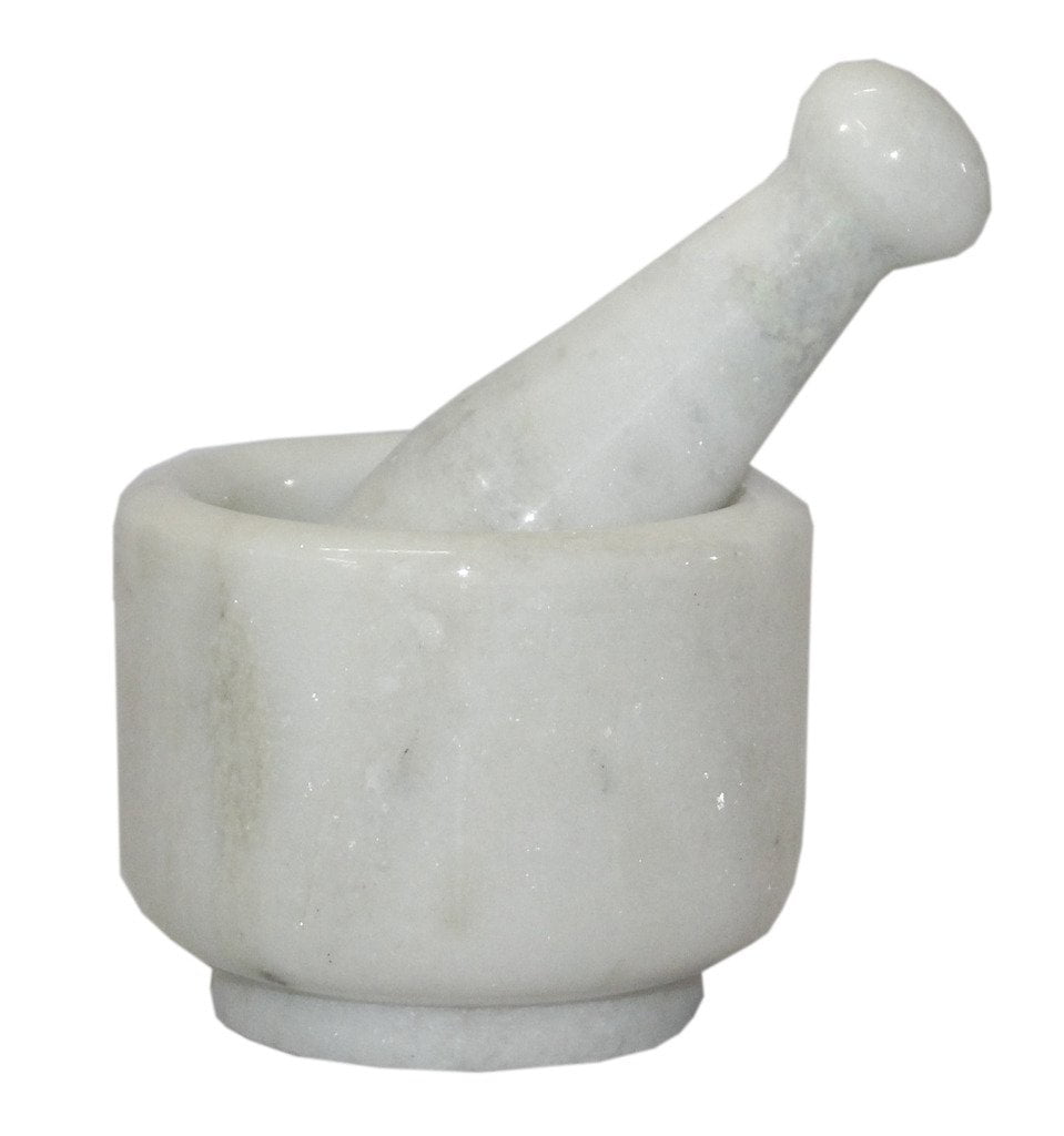 Globalepartner Gep Special 4inch Marble Mortal and Pestle Khalbatta for ...