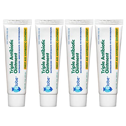 Globe (4 Pack) Triple Antibiotic First Aid Ointment, 1 oz, 24-Hour ...