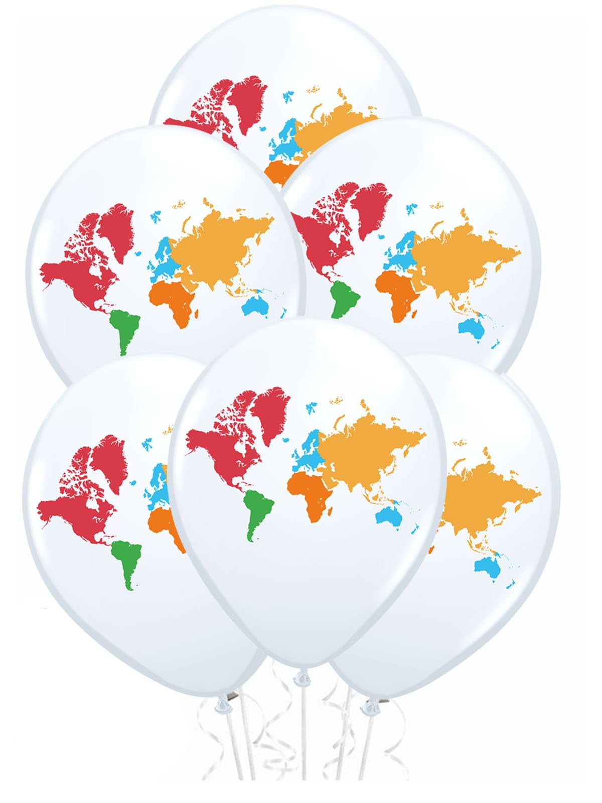 Globe Balloons for Globe OIF8 Decorations, 30 Pieces World Map Balloons ...