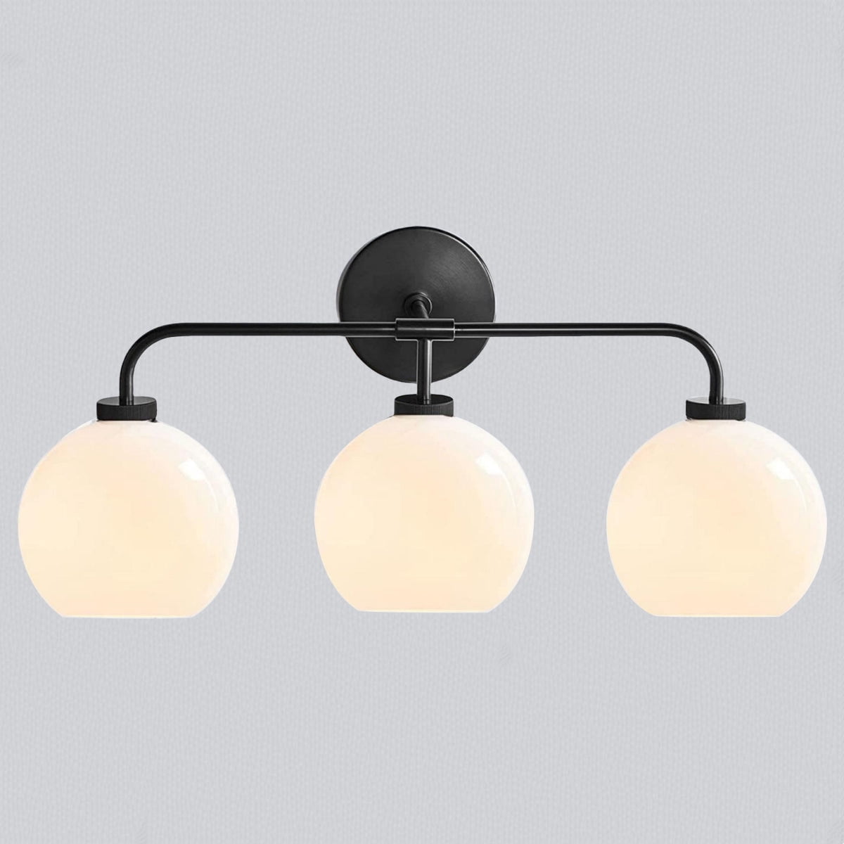 Globe Blown Glass Shadewith Brass Accents Three Light Sconce , Luxury ...