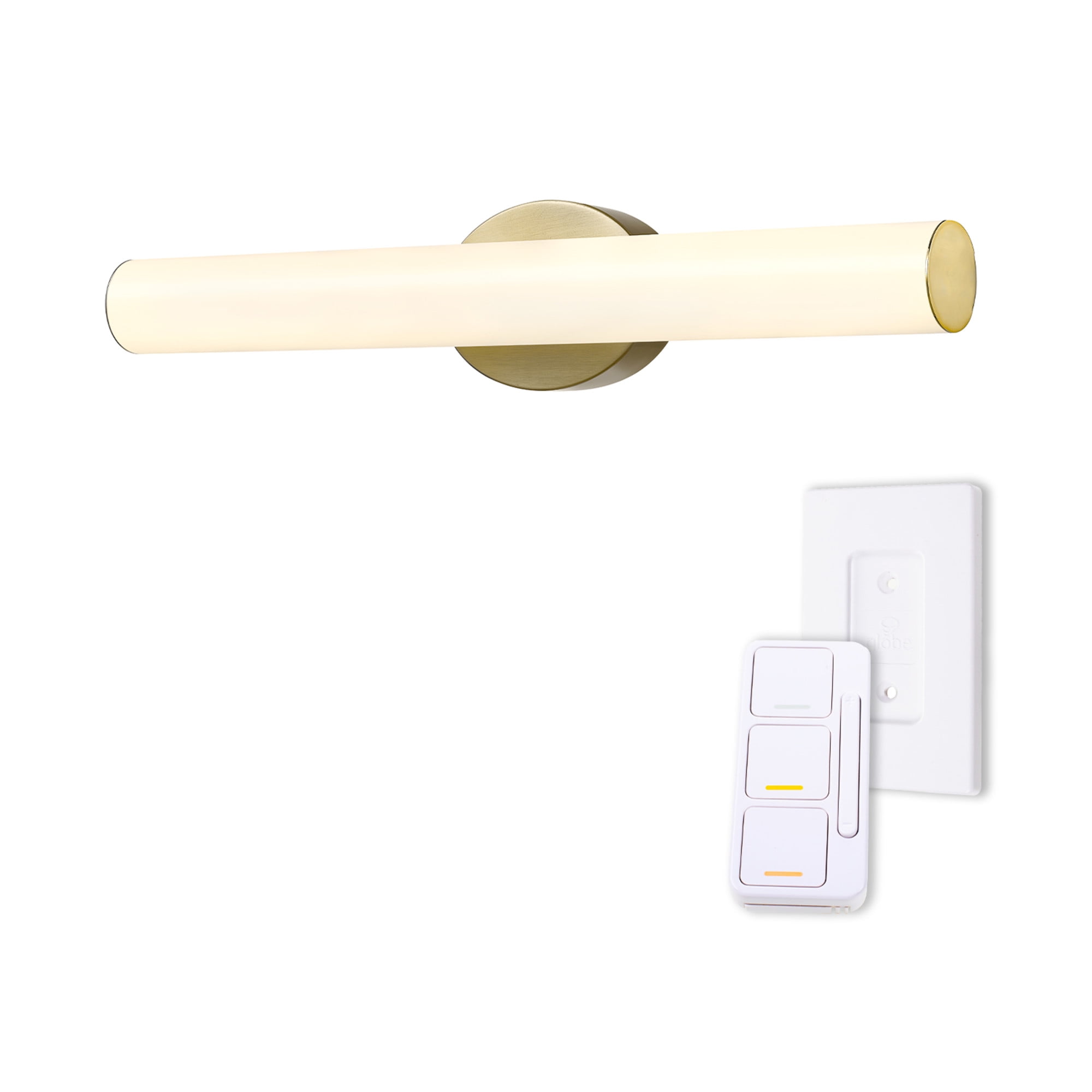 Globe Electric 24" Brass Dimmable Color Adjustable LED Integrated ...