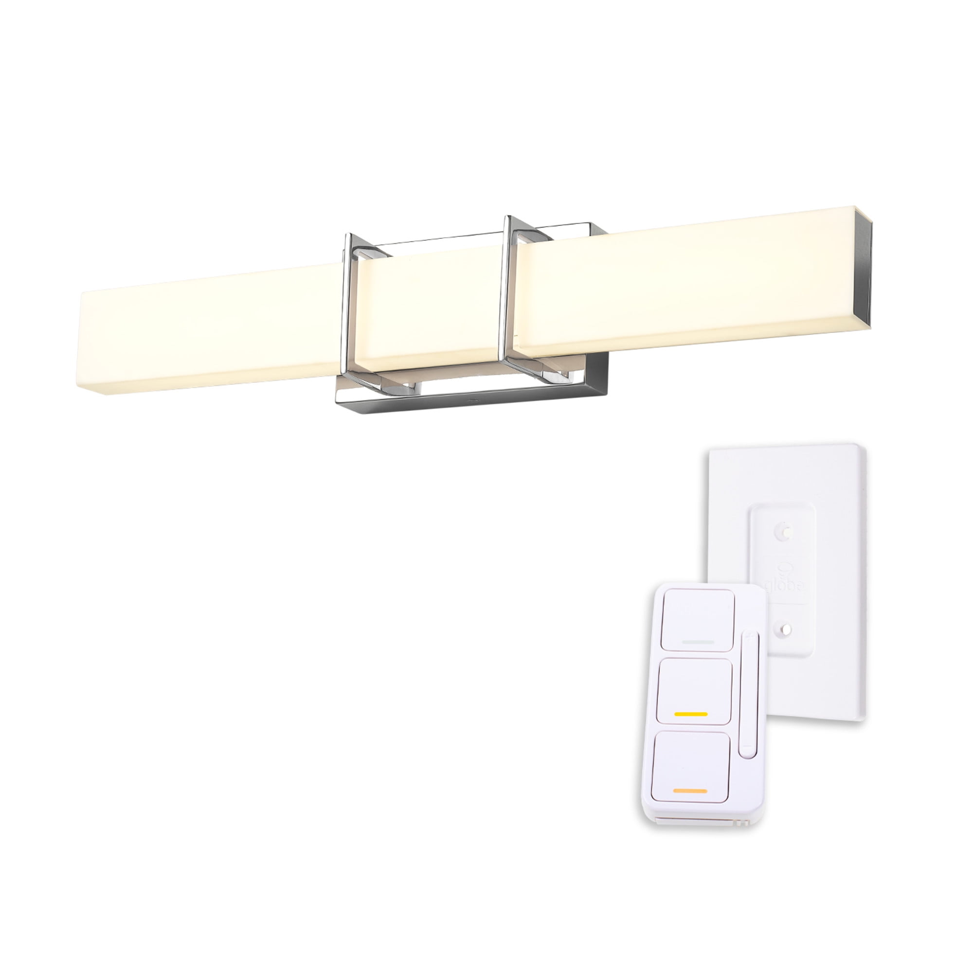 Globe Electric 24" Chrome Dimmable Color Adjustable LED Integrated ...