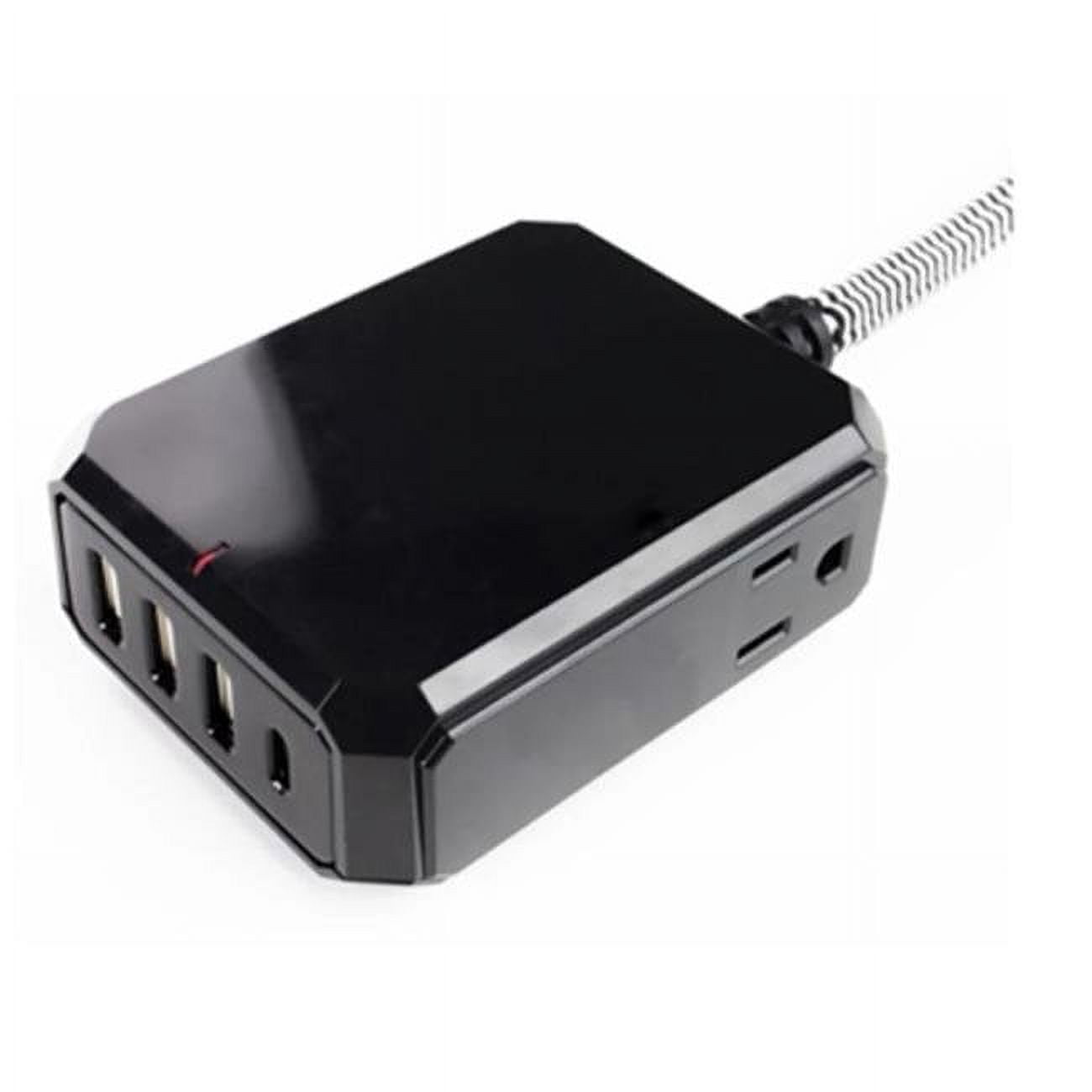 Globe Electric 264384 2 Outlets & 4 USB Designer Mounted Desktop Strip ...