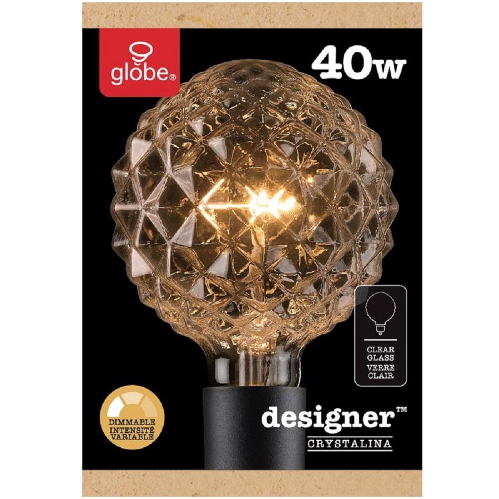 Globe Electric 40W Clear Designer Vintage Edison Crystalina ...