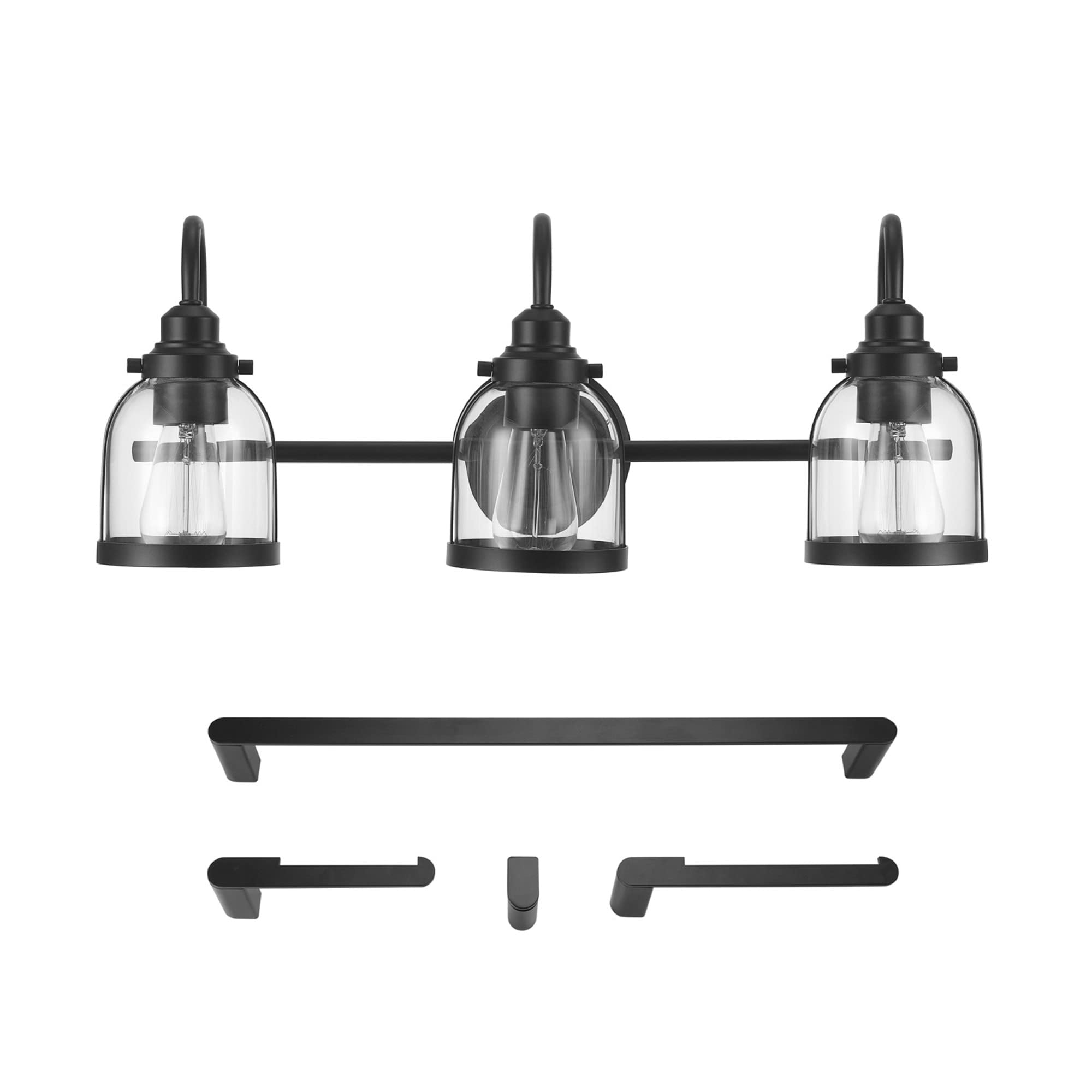 Globe Electric 52064 Devonport 5-Piece All-in-One Bathroom Set, Matte ...