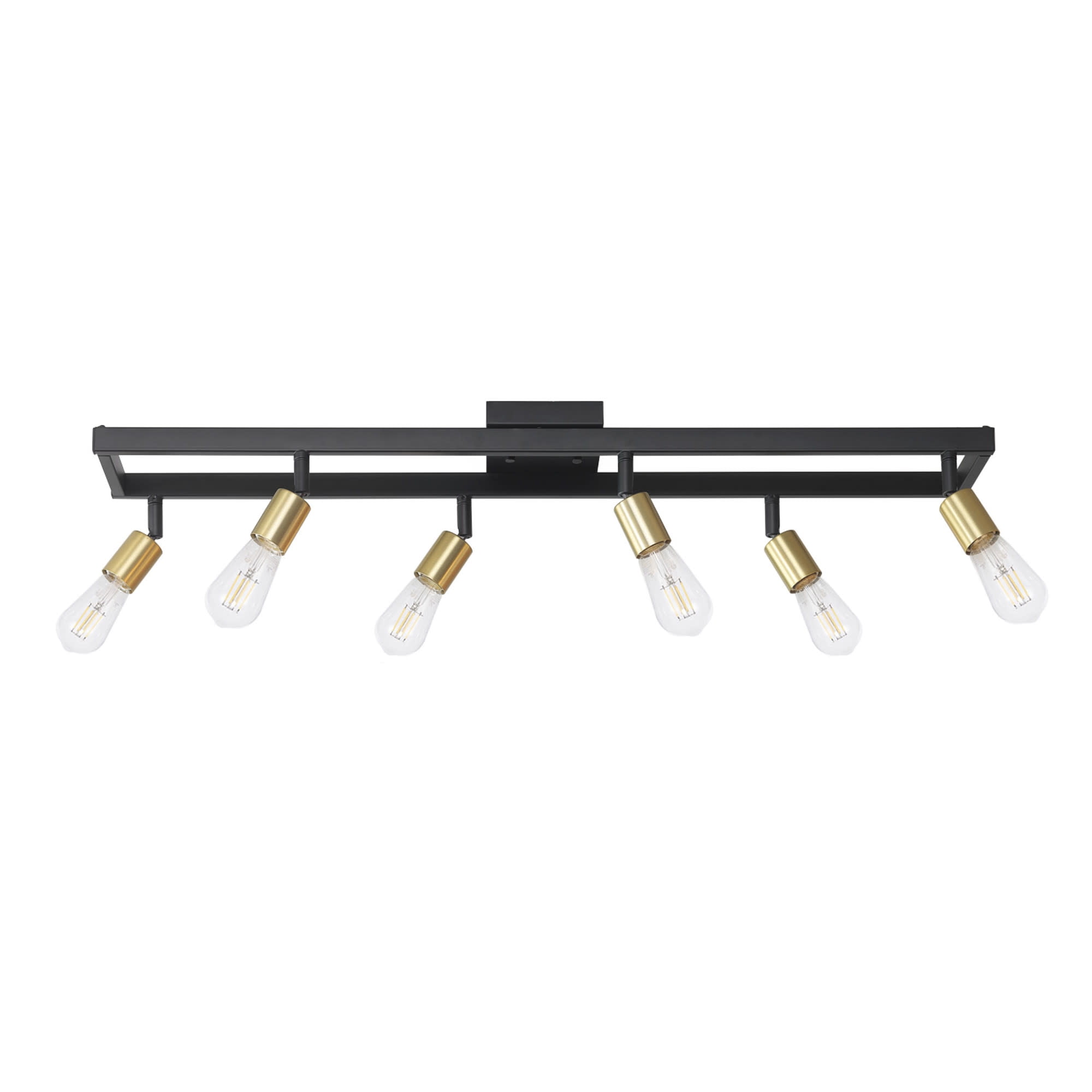 Globe Electric 59811 Weston 6 Light 36" Wide Fixed Rail Ceiling Fixture ...