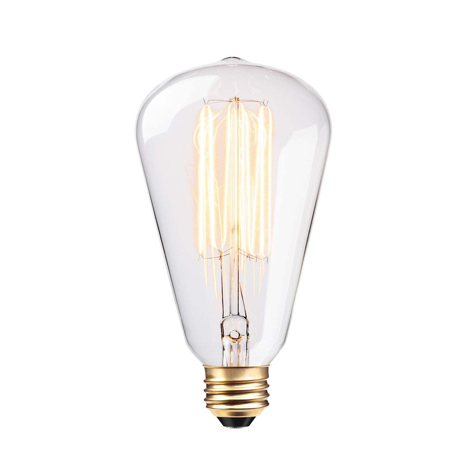 Globe Electric 60W Vintage Edison S-Type Clear Glass Dimmable ...