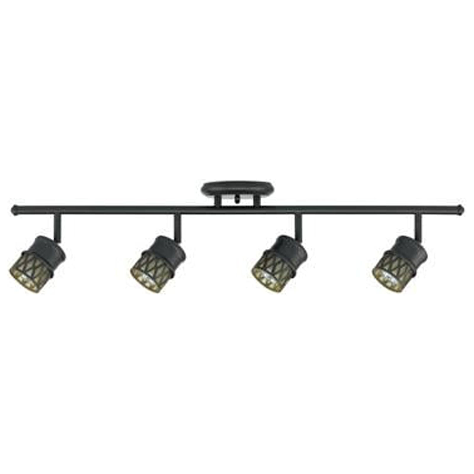 Globe Electric 64000012 4-Light Halogen Track Lighting, Oil-Rubbed ...
