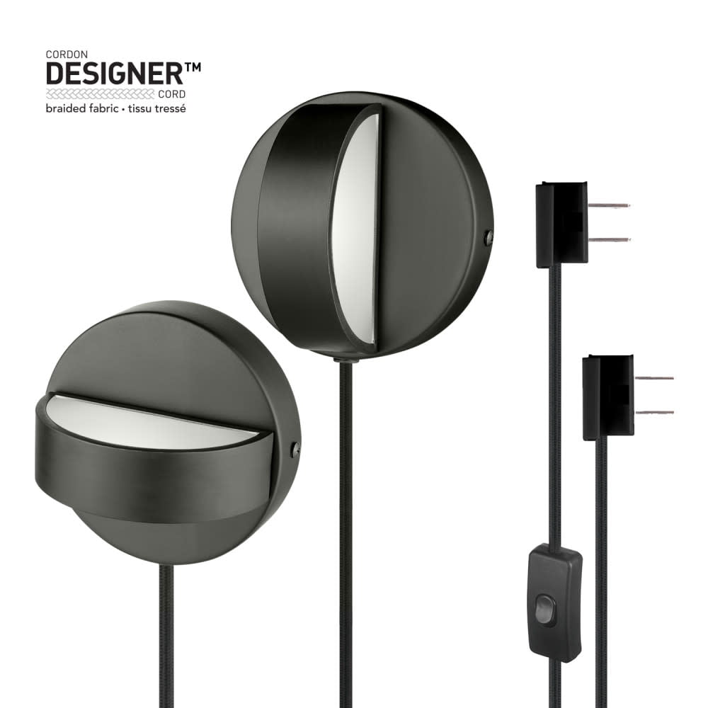 Globe Electric 91000617 Magnus 5" Tall Led Hardwired Or Plug-In Wall ...
