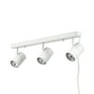 3-Light Industrial Directional Track Lighting, Adjustable Round Ceiling ...