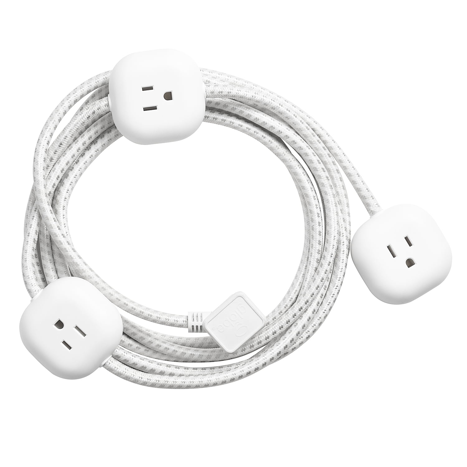 Globe Electric Designer Power Series White & Silver 3-Outlet Extension ...