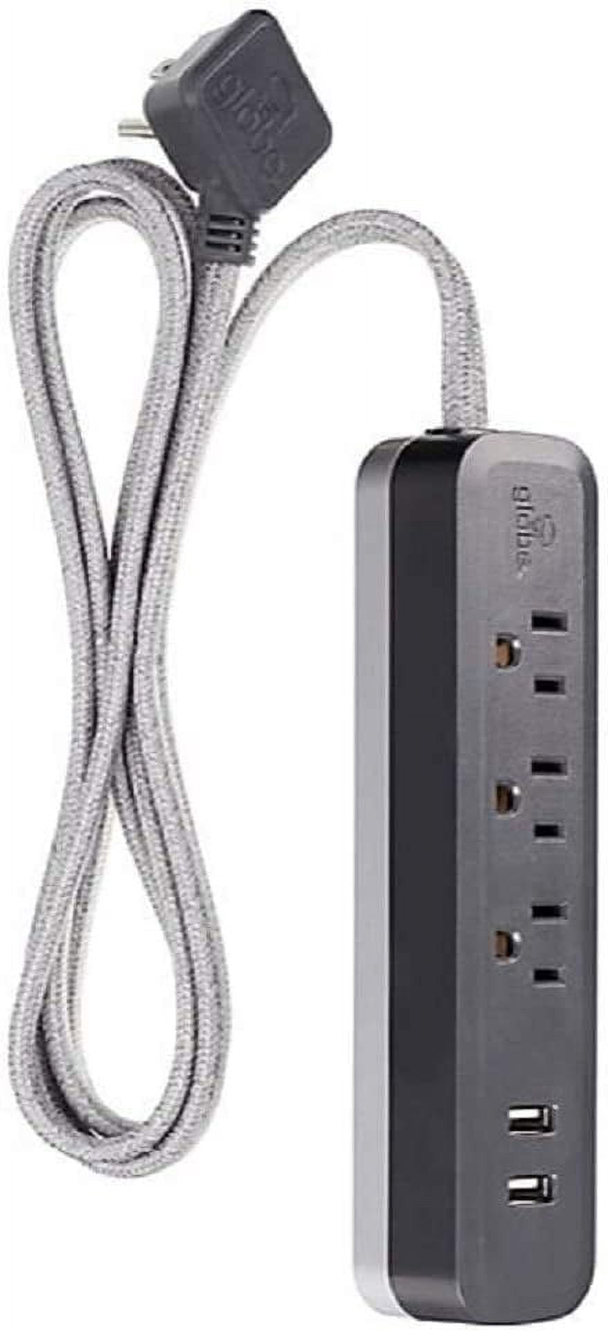 Globe Electric Designer Series 6-ft 3-Outlet 2-USB Surge Protector ...