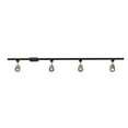 Globe Electric Industrial 56" 4-Light Matte Black Adjustable Track Ligh ...