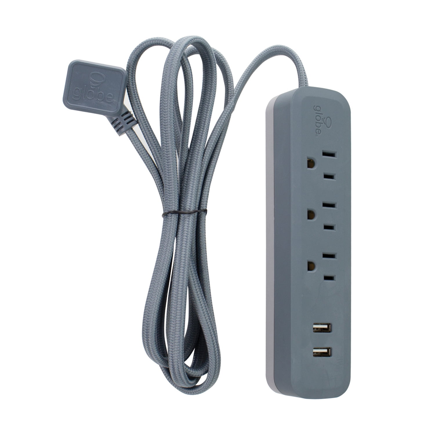 Globe Electric Watt Designer Series 6-ft 3-Outlet Adriatic USB Surge ...