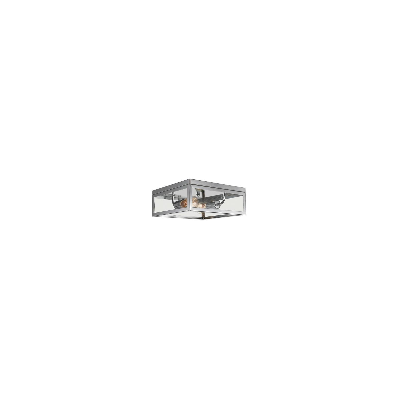 Globe Electric Watt Memphis 2-Light Chrome Flush Mount Ceiling Light ...