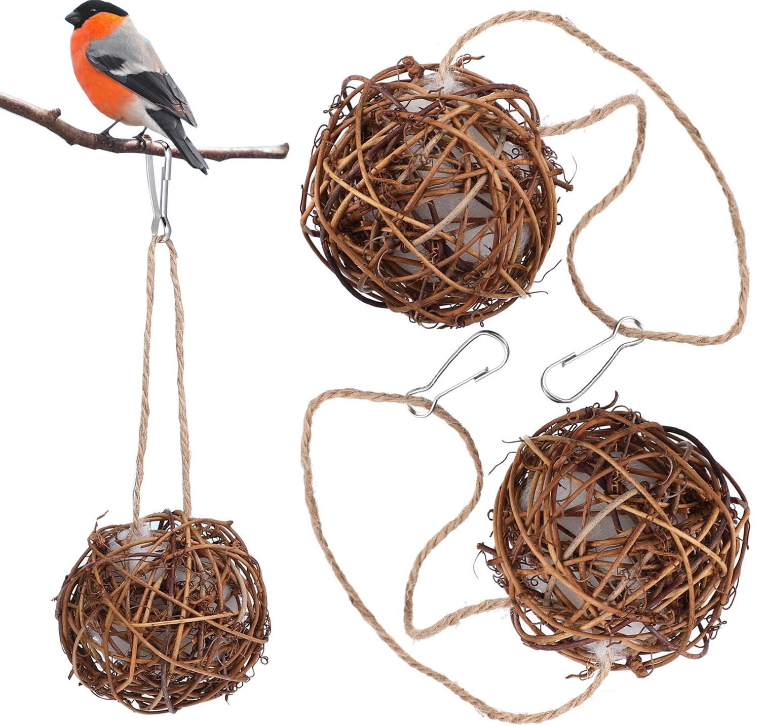Globe Hummingbird Nesting Material Holder,Bexikou Set of 2 Hummingbird ...