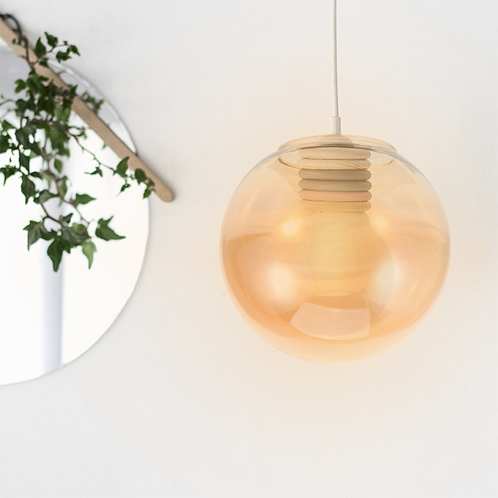 Globe Lampshade Glass Pendant Light Cover Replacement 1 Set Decorative ...