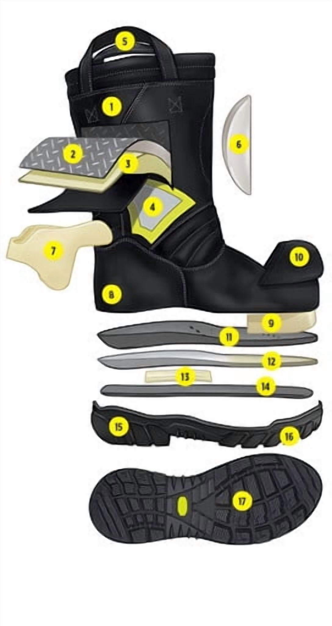Globe Men's Supreme 14" Pull-on Fire Structural Boot w / Arctic Grip ...