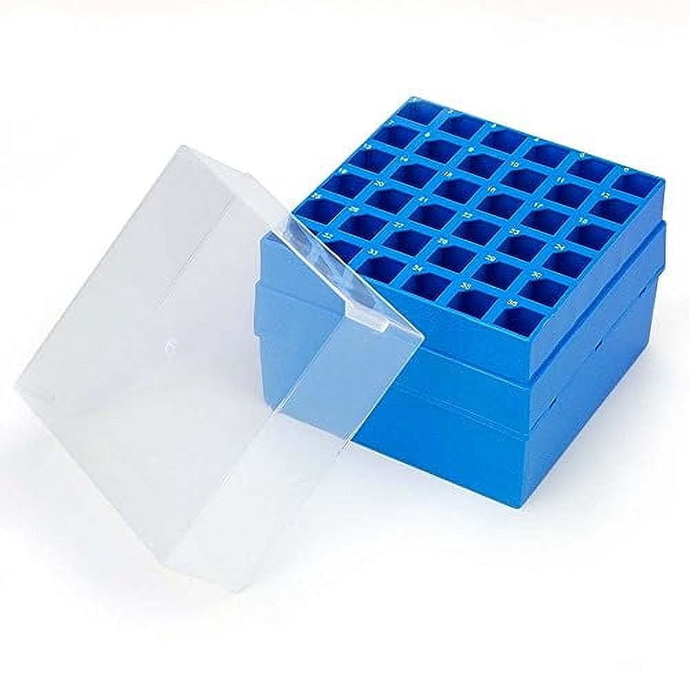 Globe Scientific 3058 Storage Box with Lid for 15mL Centrifuge Tube, 36 ...