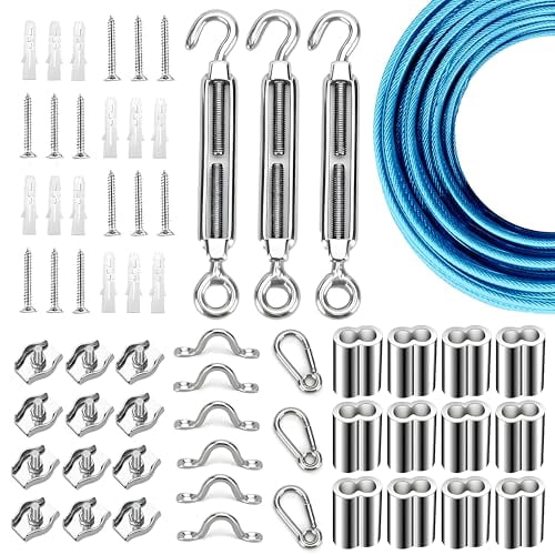 Globe String Light Suspension Kit, Outdoor Light Guide Wire, Vinyl ...