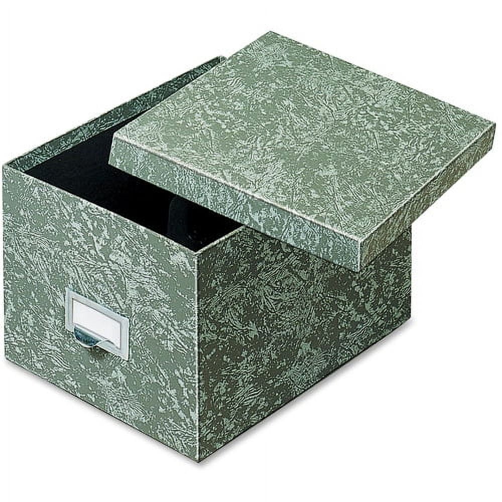 Globe-Weis Heavy-Duty Agate Card File Storage Box Case with Metal Label ...