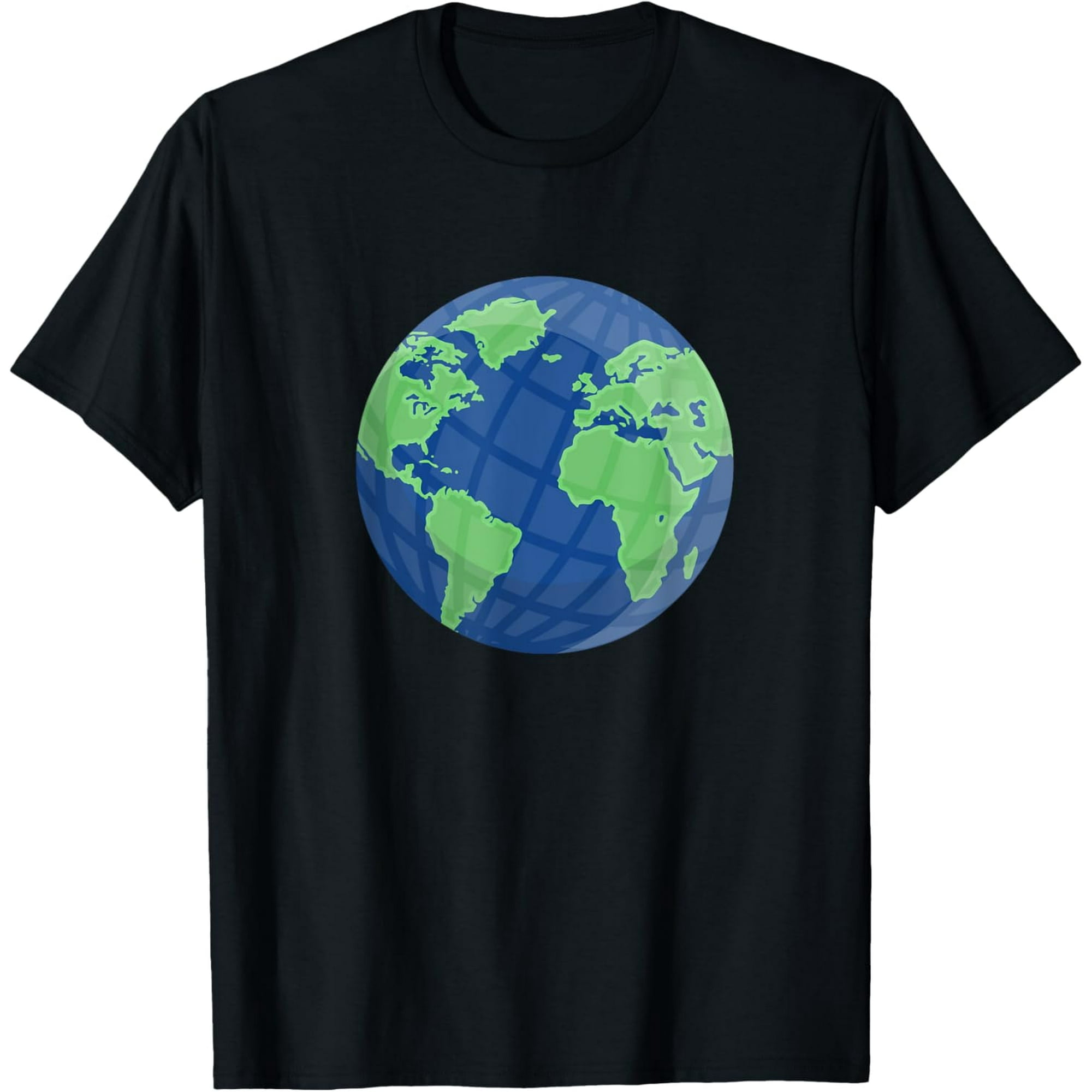 Globe World Map Earth Blue Green Design - World Geography T-Shirt ...