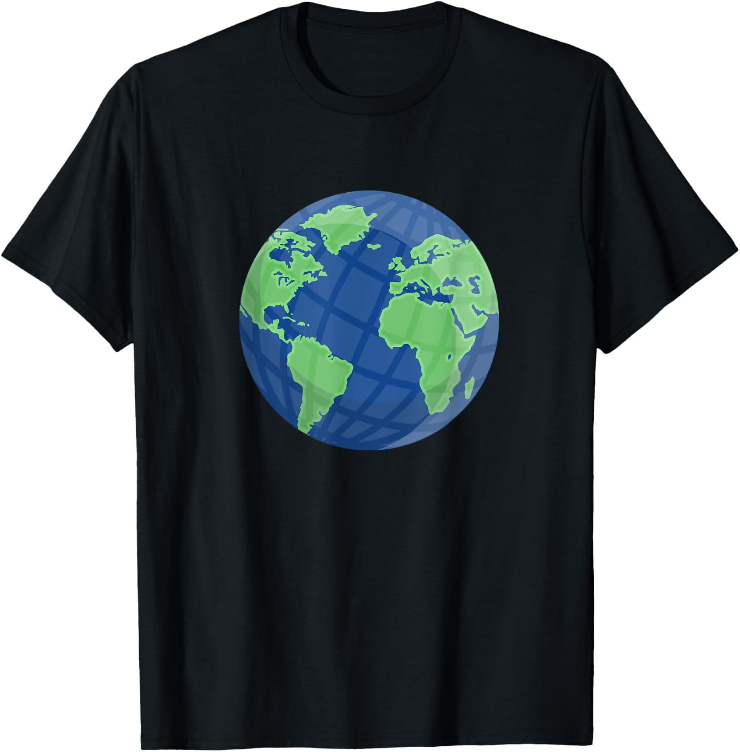 Globe World Map Earth Blue Green Design - World Geography T-Shirt ...