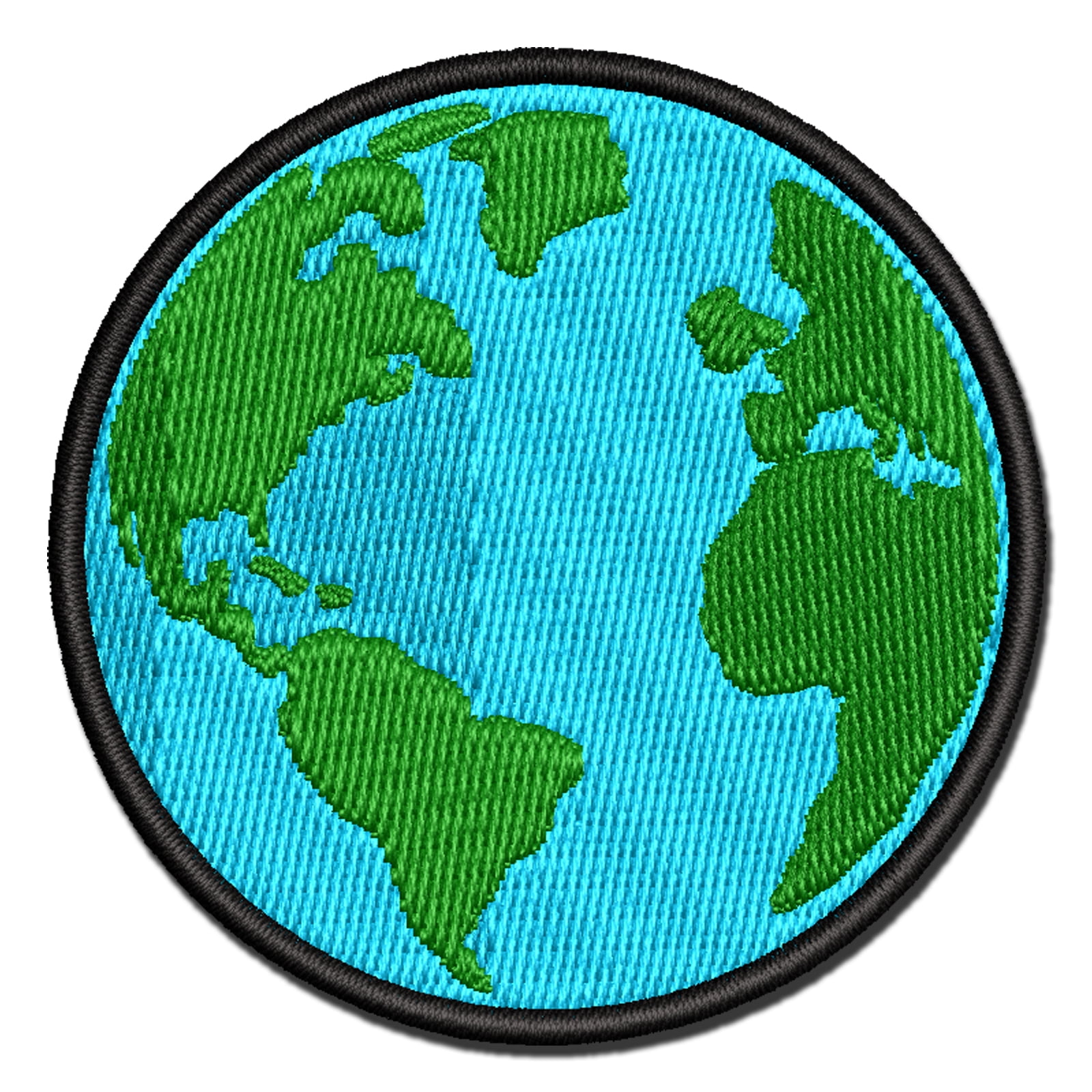 Globe of Earth Applique Multi-Color Embroidered Iron-On Patch - 2.0 ...