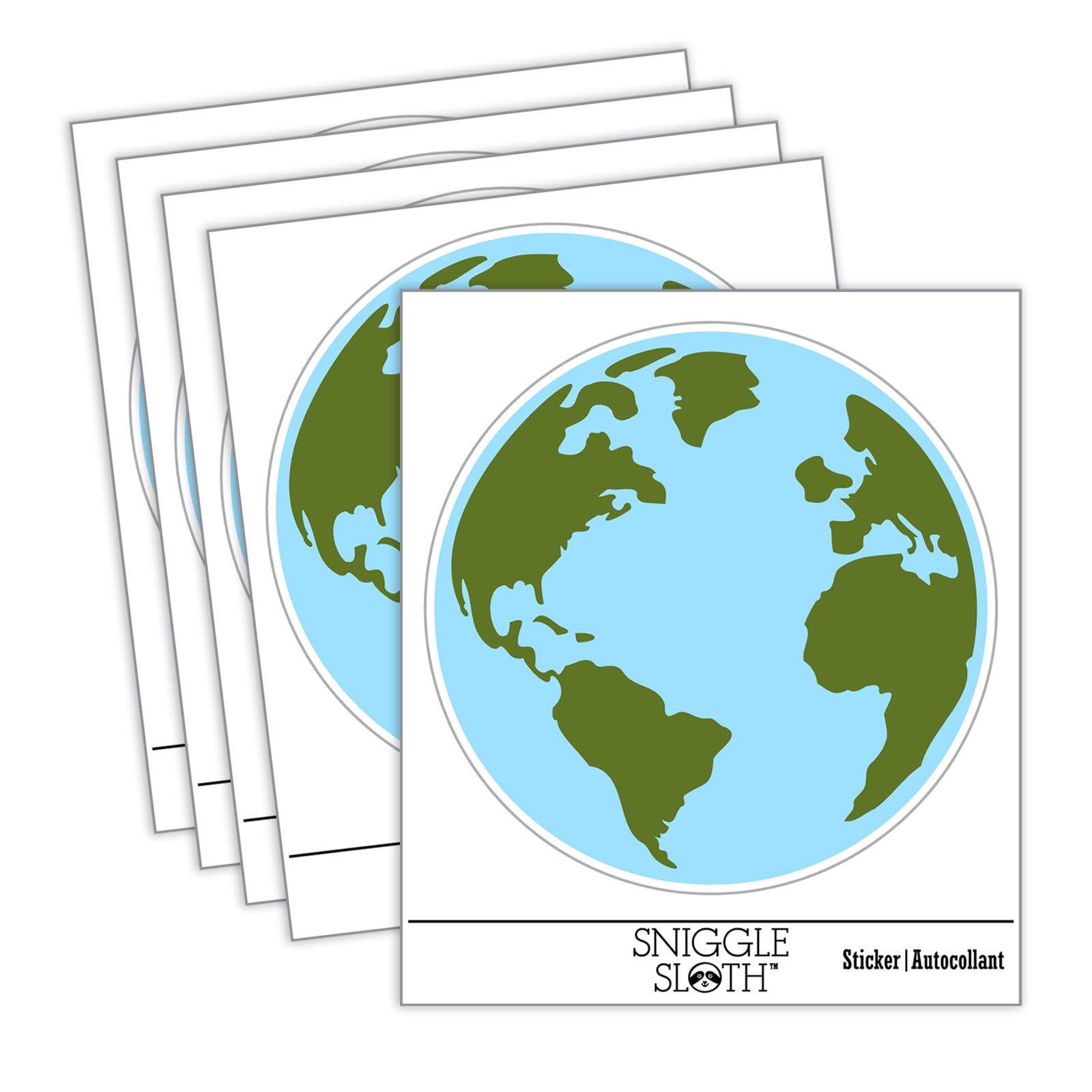 Globe of Earth Car Window Bumper Water Bottle Phone Tablet Laptop ...