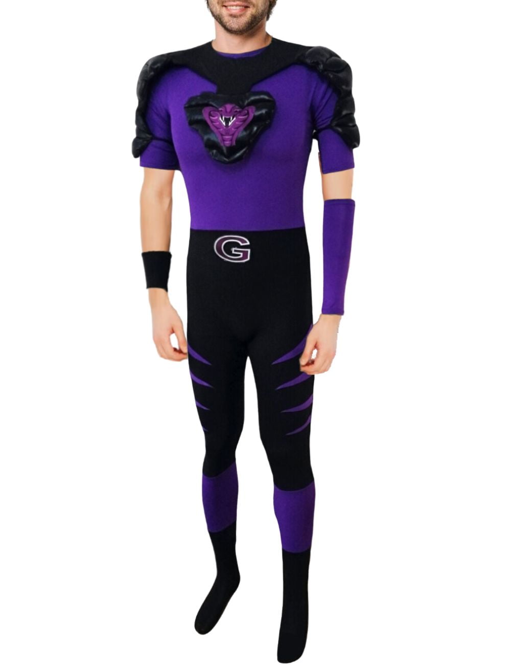 Globo Gym Purple Cobras White Goodman Adult Costume - Mens Large ...