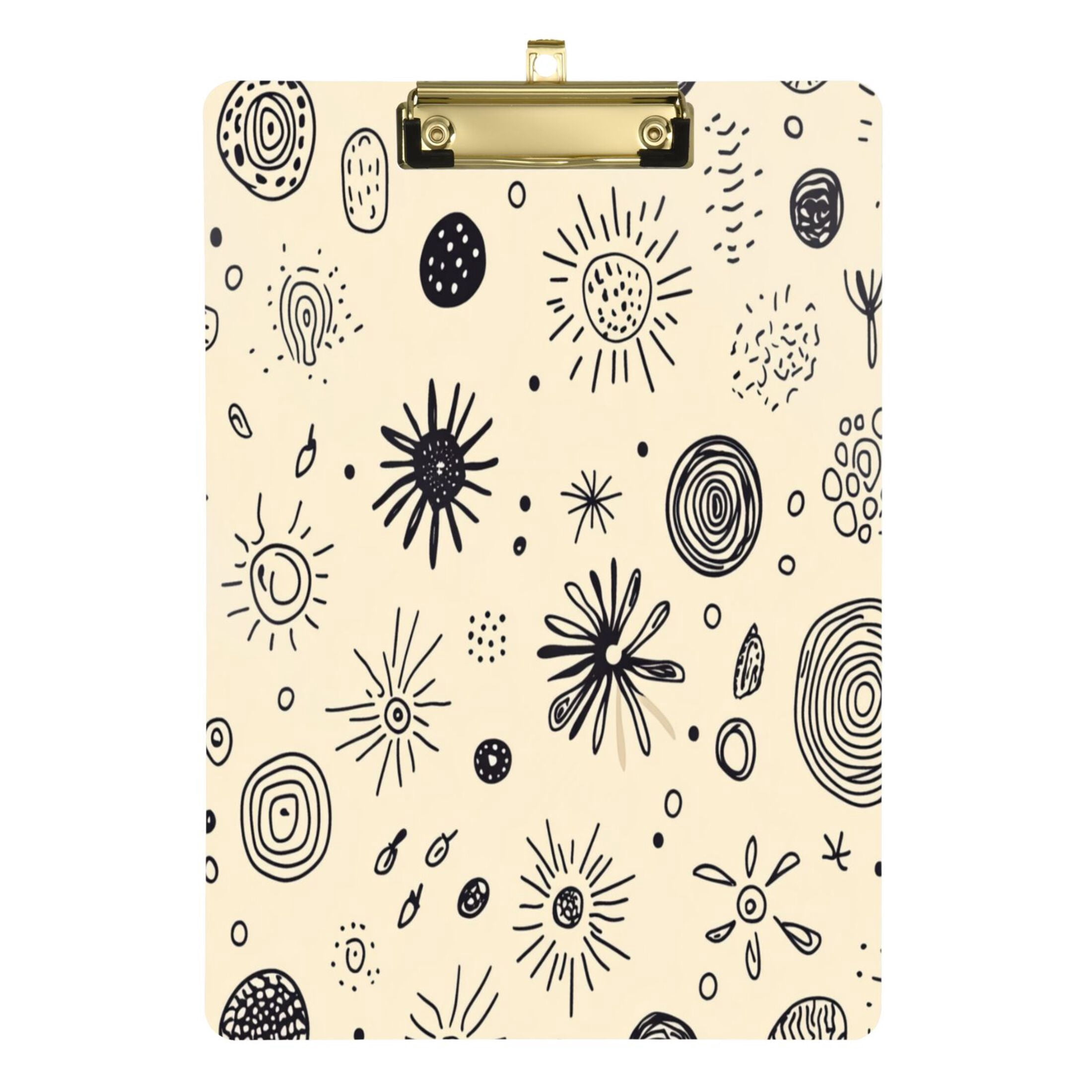 Globular Doodle Pattern Acrylic Clipboards A4 Standard Size Clipboard ...