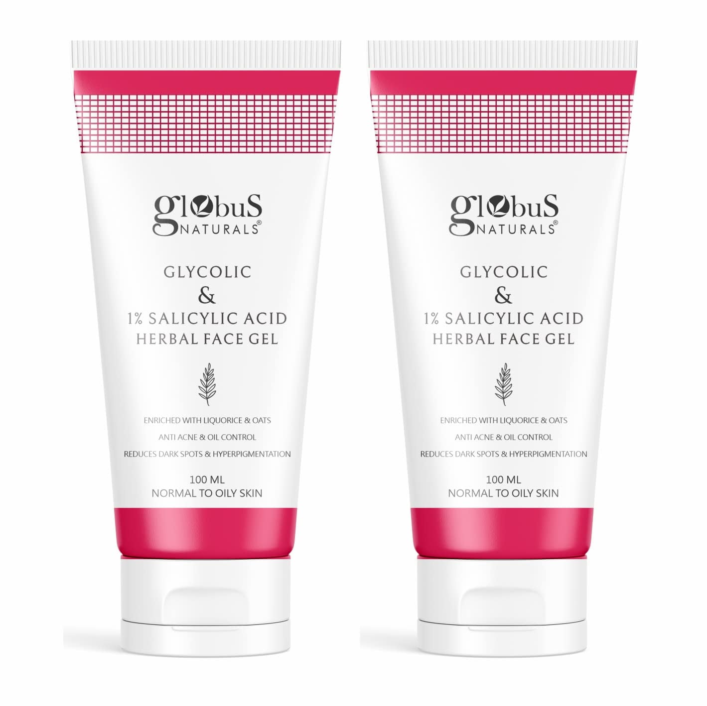 Globus Naturals Glycolic 1 Salicylic Acid Herbal Anti Acne Face Gel ...