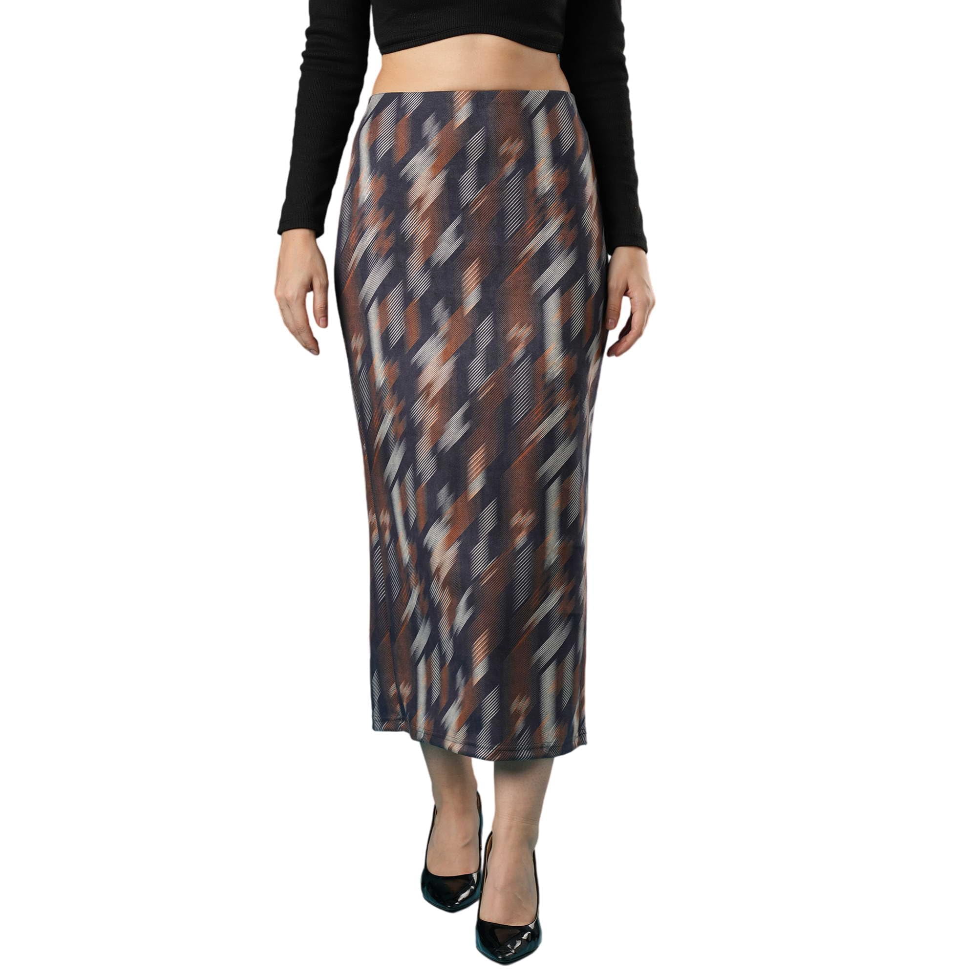 Globus Women Abstract Printed A-Line Midi Skirt - Walmart.com
