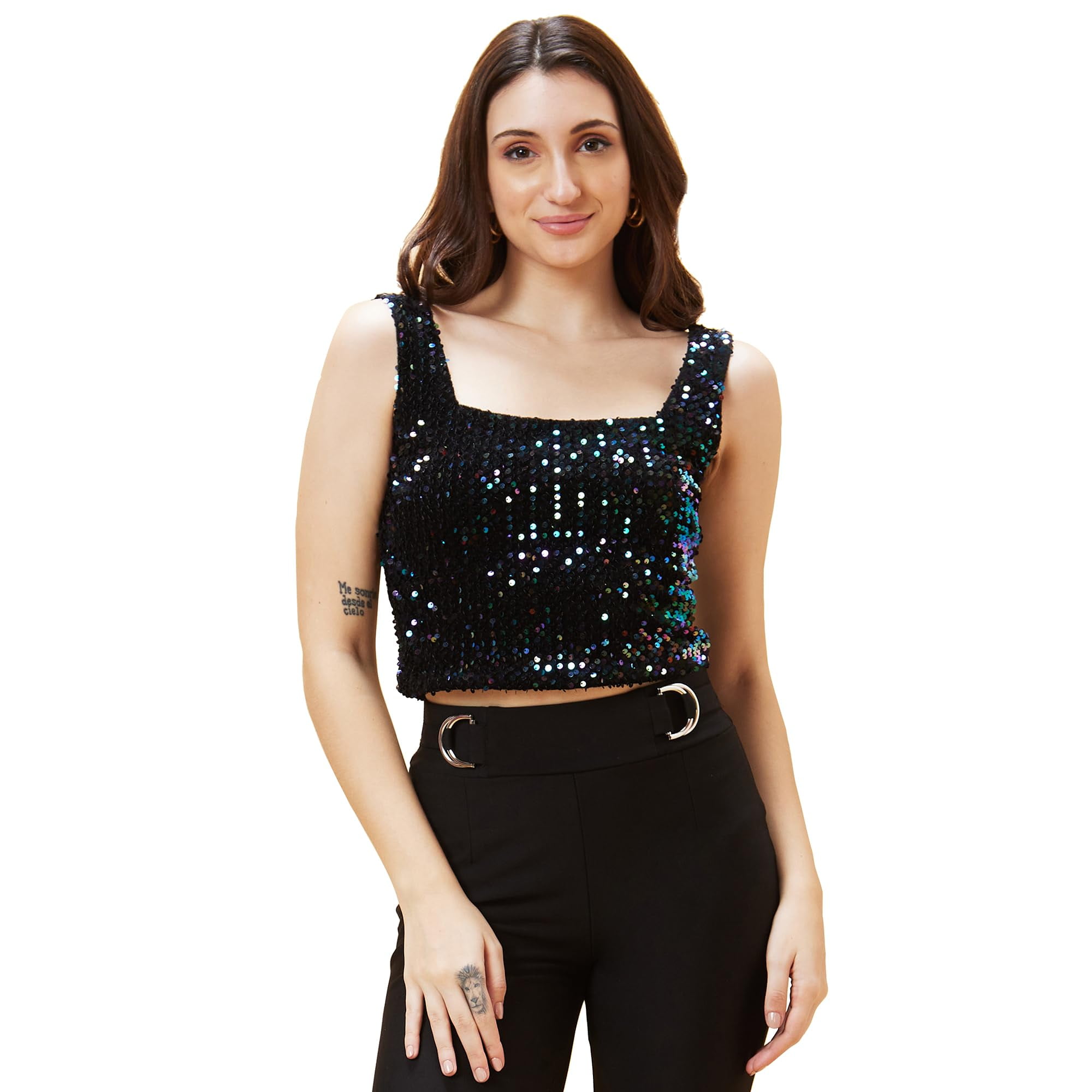 Globus Women Embellished Crop Top - Walmart.com