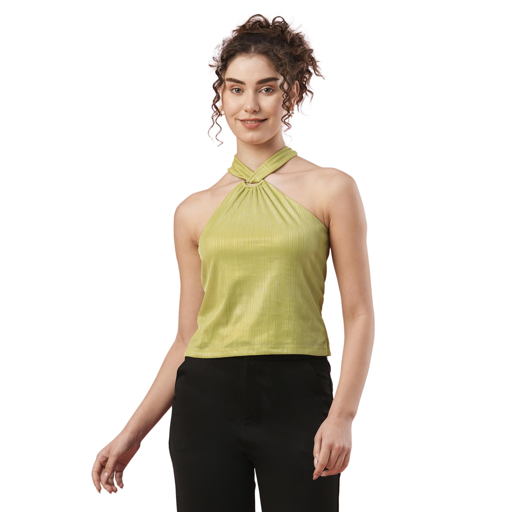 Globus Women Halter Neck Sleeveless Top - Walmart.com