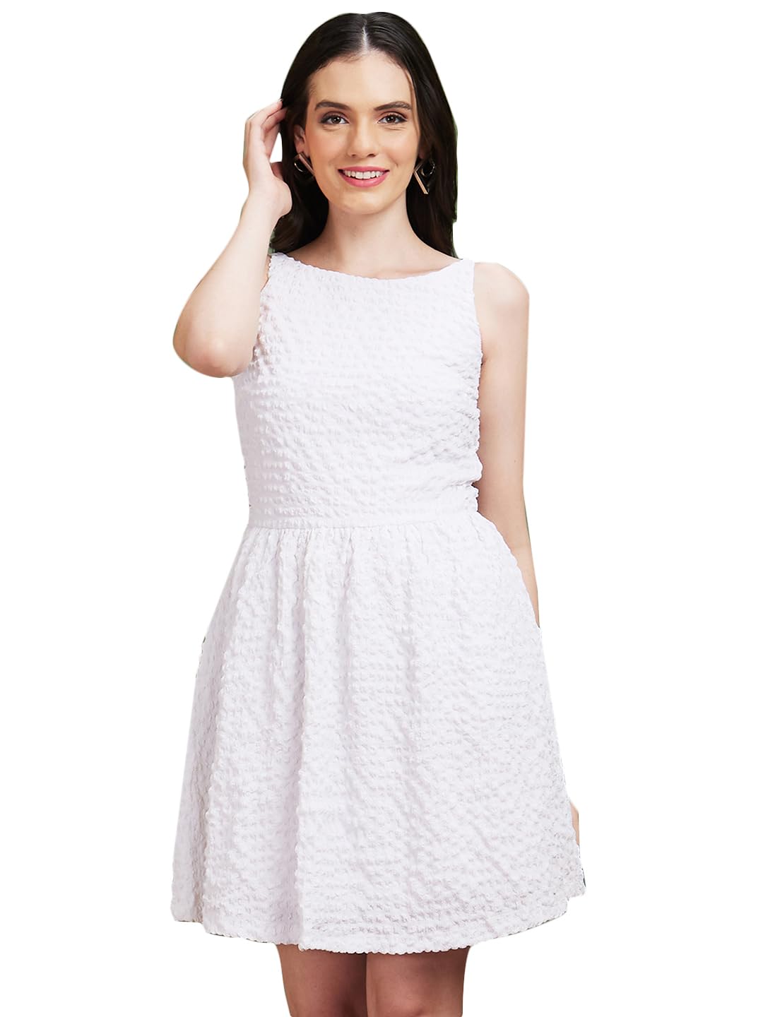 Globus Women Self Design A Line Dress - Walmart.com