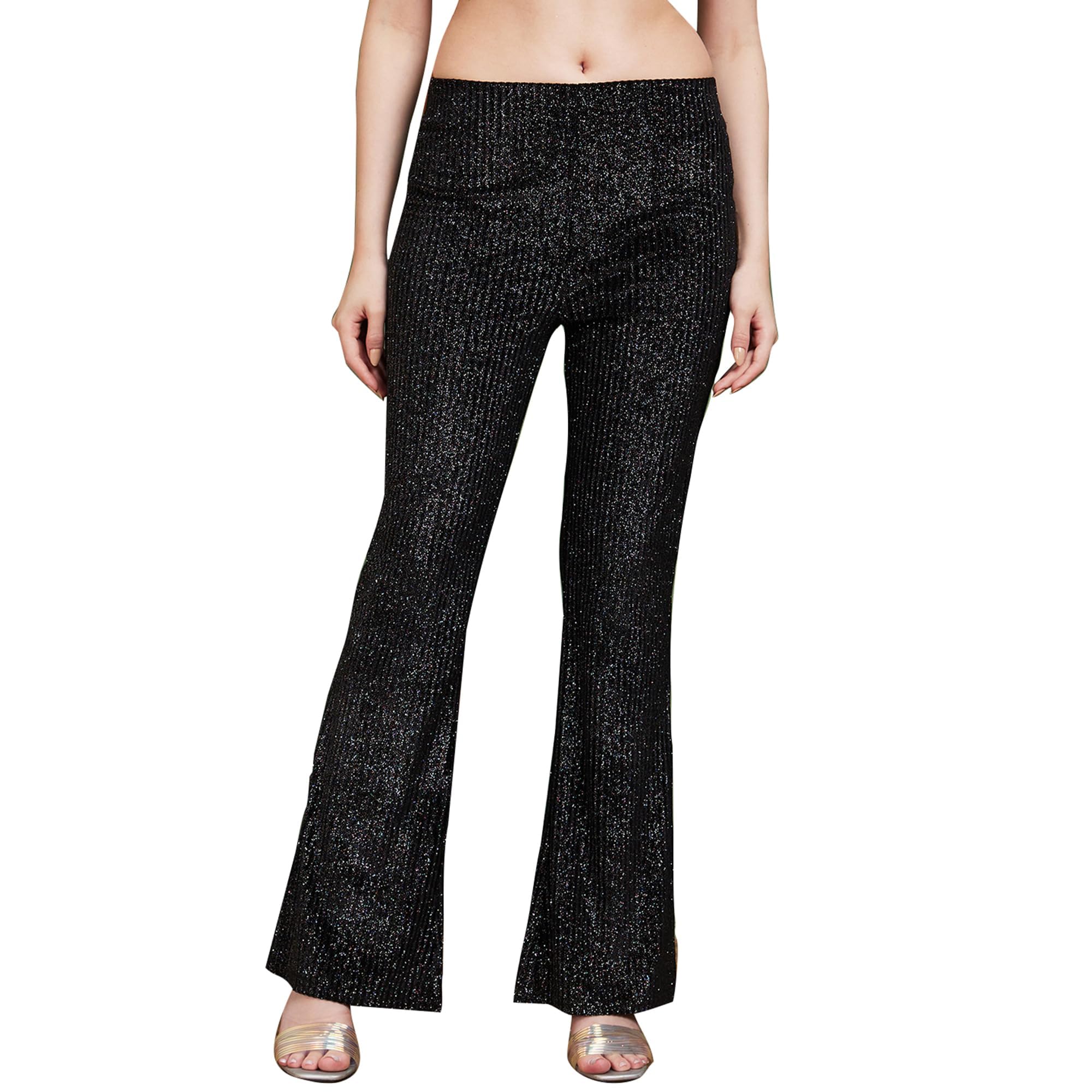 Globus Women Sheen Mid Rise Bootcut Trouser - Walmart.com