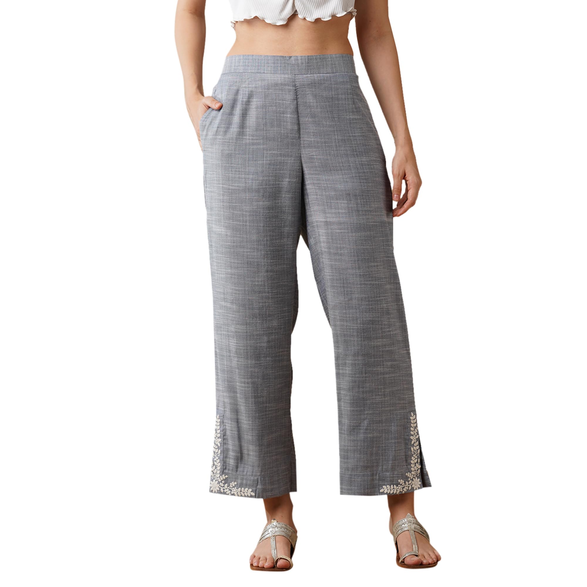 Globus Women Textured Trousers - Walmart.com