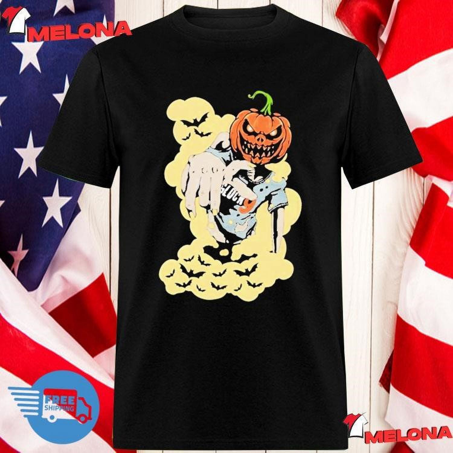 Glock9 Gamer Pumpkin Head Halloween 2024 T-shirt - Walmart.com